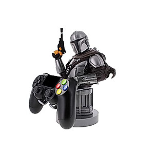 Exquisite Gaming: Star Wars: The Mandalarian - Original Mobile Phone & Gaming Controller Holder, Device Stand, Cable Guys, Licensed Figure