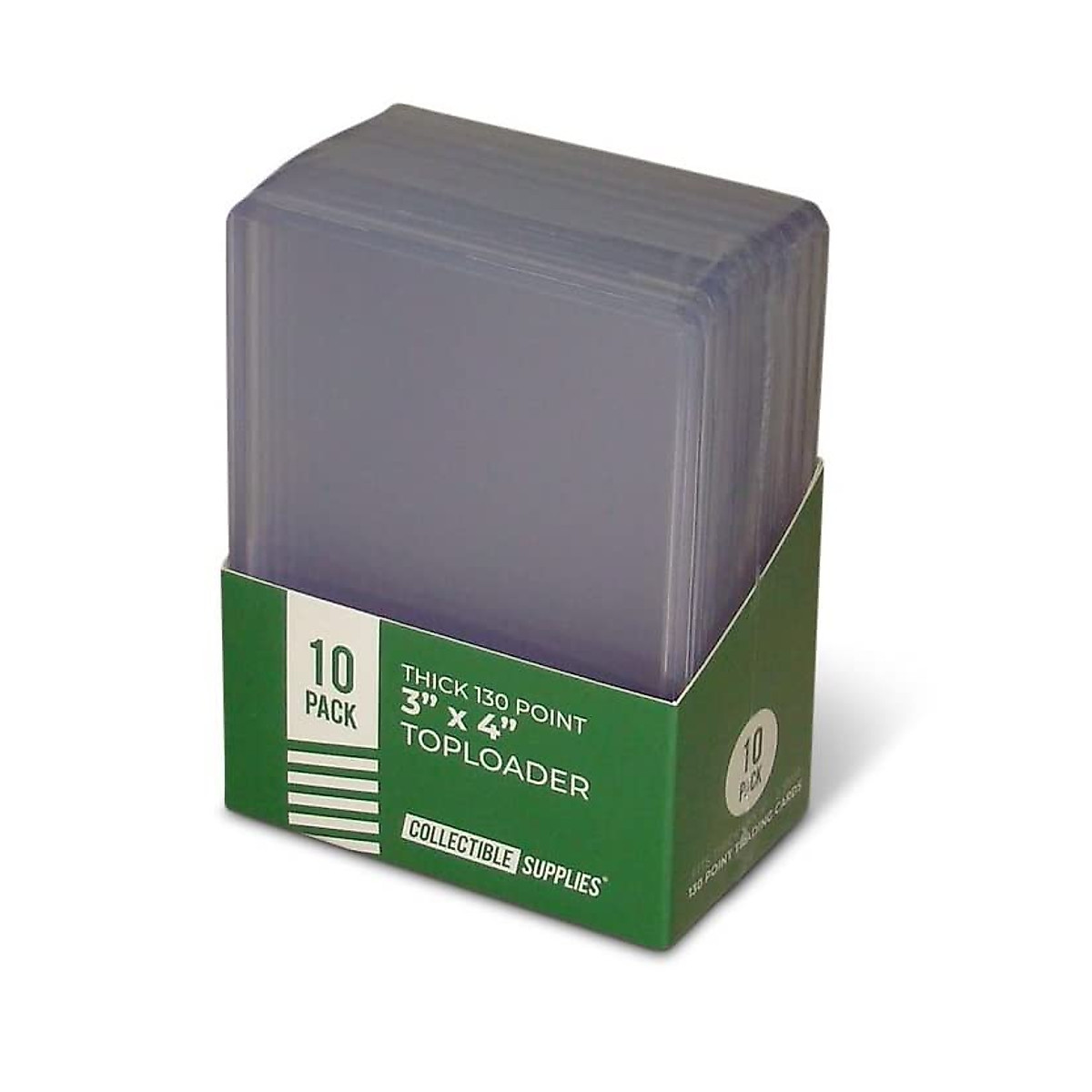 10 Pack Trading Card 3" x 4" Thick 130 Point 3.3 mm Toploaders Top Loaders