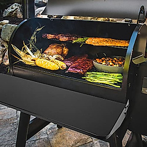 Stanbroil Folding Front Shelf for Traeger Pro 780 Ironwood 885 Pellet Grill, Grill Accessories Replacement for BAC442, Black