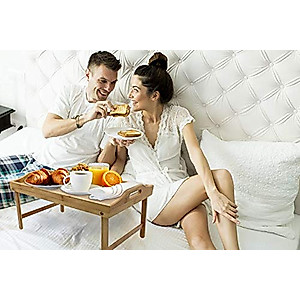 Folding Bed Tray Table With Legs And Breakfast Serving Tray Bamboo Bed Table And Bed Trey With Legs Dinner Butler Tray Lad Desk