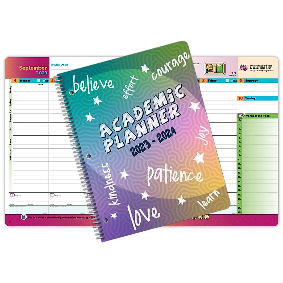 Dated Elementary Student Planner 2023-2024 Academic School Year, Large (8.5" by 11") Matrix Style Datebook with Classic Elementary Matrix Cover