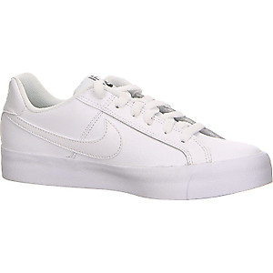 Nike Women's Court Royale AC Sneaker, White/White-Black, 7 Regular US
