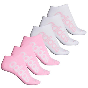 adidas Superlite Linear Multi-Sport Socks - 6-Pack, NO SHOW (For Women) SIZE 8-10
