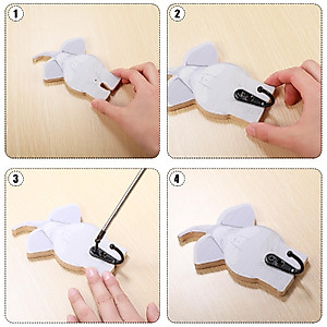 Qunclay 4 Pcs Safari Animal Wall Hooks Decorative Coat Wall Mounted Hooks Wooden Animal Wall Hooks Jungle Animal Hanger Hooks Wood Elephant Giraffe Zebra Dog Hanger for Nursery Bedroom Home Decor