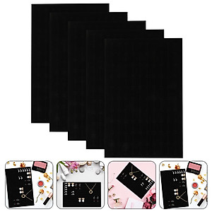 Sewroro Ring Holder 3pcs Black Jewelry Foam Insert Ring Earring Display Pad Tray Sponge Pad for Jewelry Boxes Trays Display Showcase Storage Selling Jewelry Hair Accessories Organizer