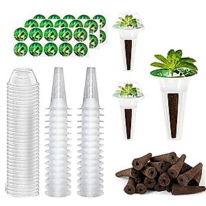 120 Pcs Seed Pod Kit,Plant Germination Kits,Hydroponics Garden Accessories for Hydroponic Growing System, Grow Anything Kit with 30 Grow Sponges, 30 Grow Baskets,30 Pod Labels, 30 Grow Domes (120Pcs)