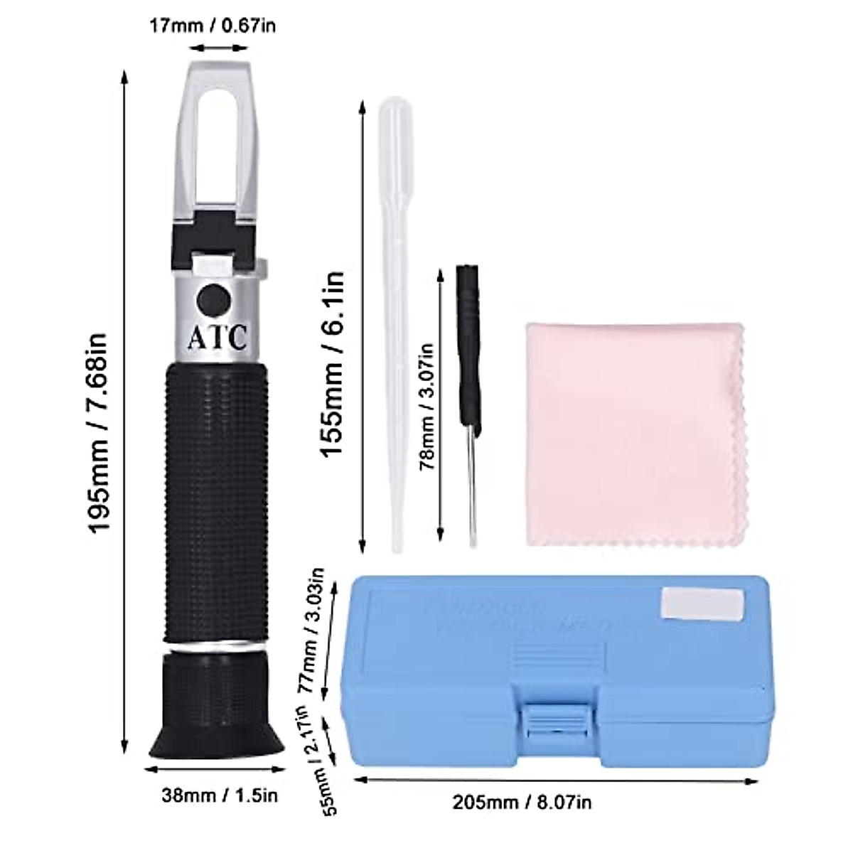 Salinity Meter, Salinity Refractometer 0‑100 PPT 1000‑1070 Compact, Easy to Use for Aquariums