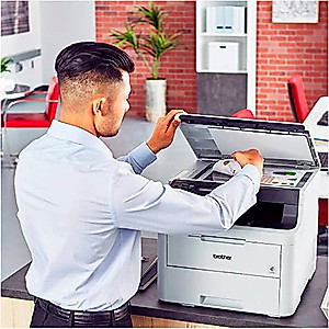 Brother Color HL-L3290CDW Compact Wireless Digital LED All-in-One Laser Printer for Office, White - Print Copy Scan - 25 ppm, 2400 x 600 dpi, 8.5 x 14, 512MB Memory, Auto Duplex Printing, 250 Sheet
