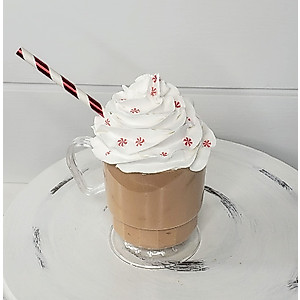 Faux Hot Chocolate Tiered Tray Holiday Decoration/Ornament