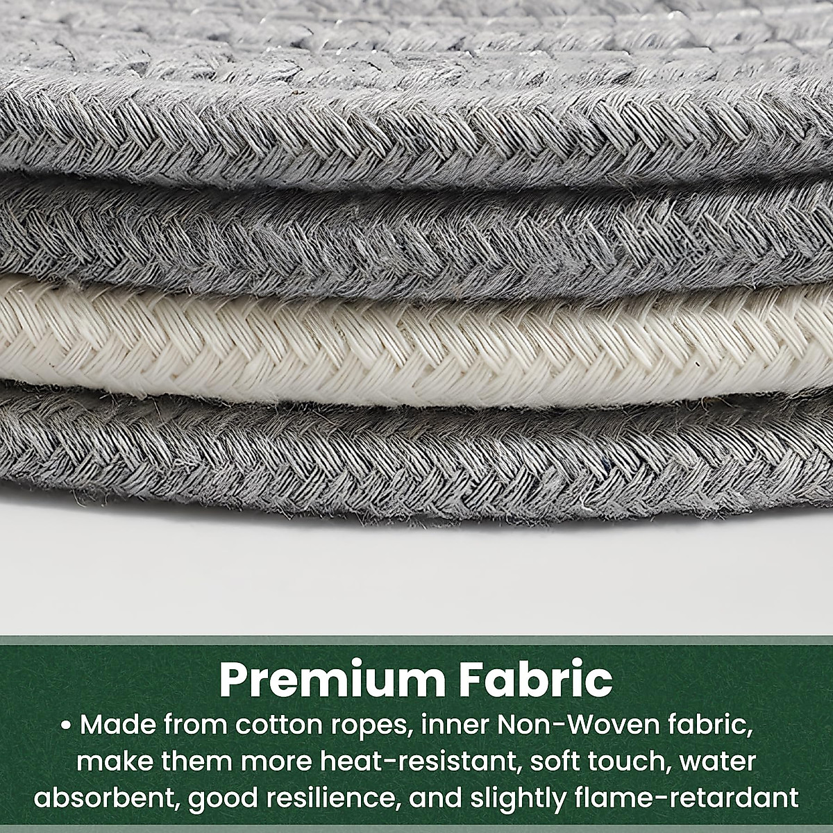 KITLAB 8 Inch Trivets for Hot Dishes, Hot Pots and Pans, Thick Heat Resistant Large Coaster for Kitchen, Hot Pads, Kitchen Essentials, Kitchen Decor for Table & Countertop, 6 Pcs