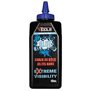 CE TOOLS Blue It Up® EXTREME VISIBILITY Marking Chalk MADE IN USA - Blue 10 oz (283.5g) Marking Chalk For Chalkline, Job site Chalk, Hydrophobic Construction Chalk.
