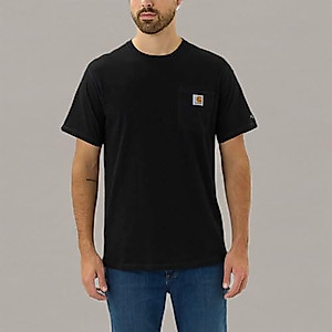 Carhartt Men's Force Relaxed Fit Midweight Short-Sleeve Pocket T-Shirt, Black, X-Large