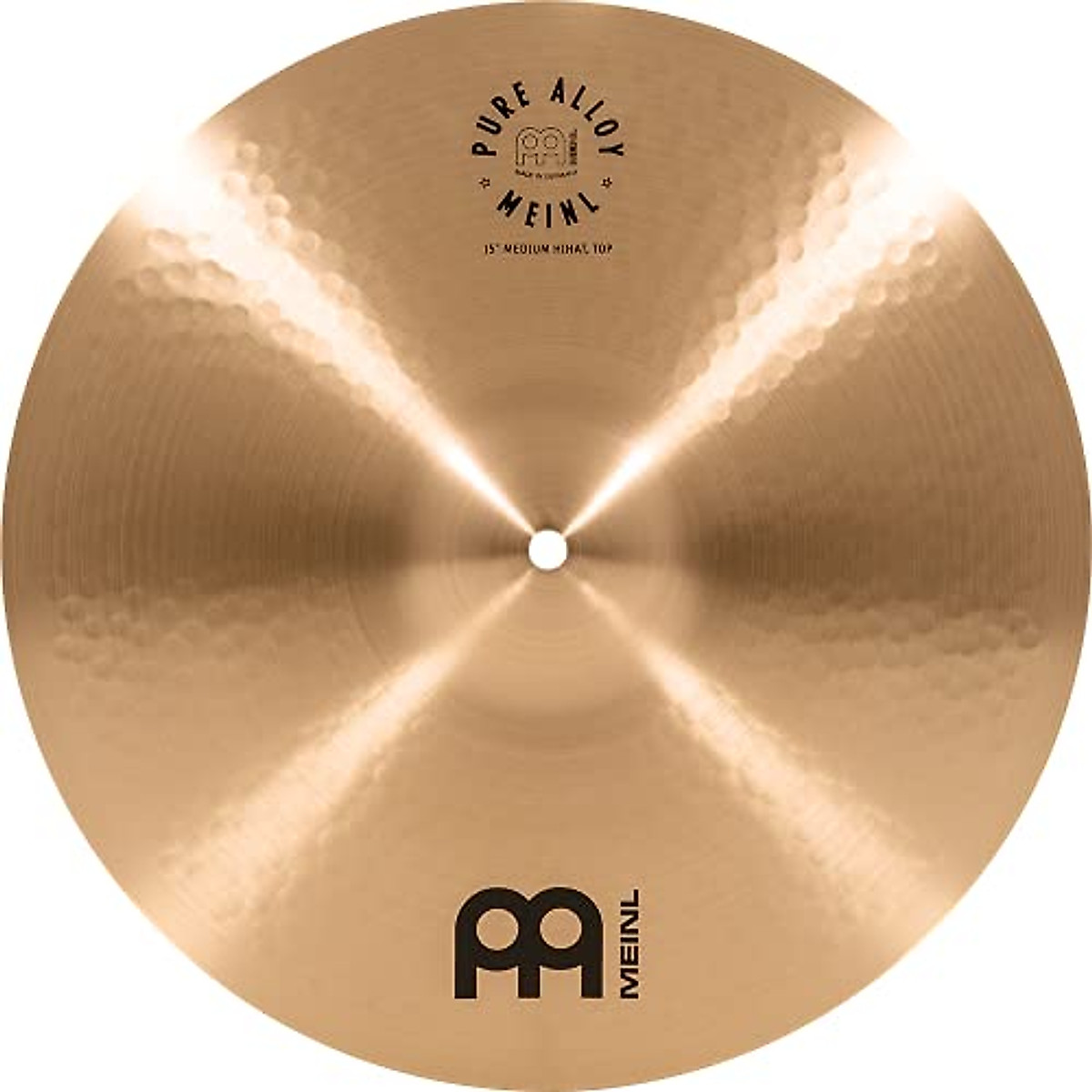 Meinl 15" Medium HiHat (Hi Hat) Cymbal Pair - Pure Alloy Traditional - Made in Germany, 2-YEAR WARRANTY (PA15MH)