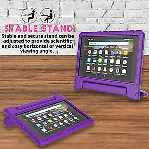 Foam Case for Fire HD 10 10.1 inch Tablet Case (5th/7th/9th Generation, 2015/2017/2019 Releases) Kid-Proof & Shockproof Sturdy Case Soft Durable Foam Cover with Portable and Foldable Handle