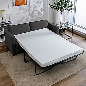 ADOWORE Queen Pull Out Sofa Bed, 2-in-1 Convertible Sleeper Sofa with Mattress, Leather Sofa Bed Couch with Metal Frame, Large Sofa Sleeper Pullout Couch Bed for Living Room Office