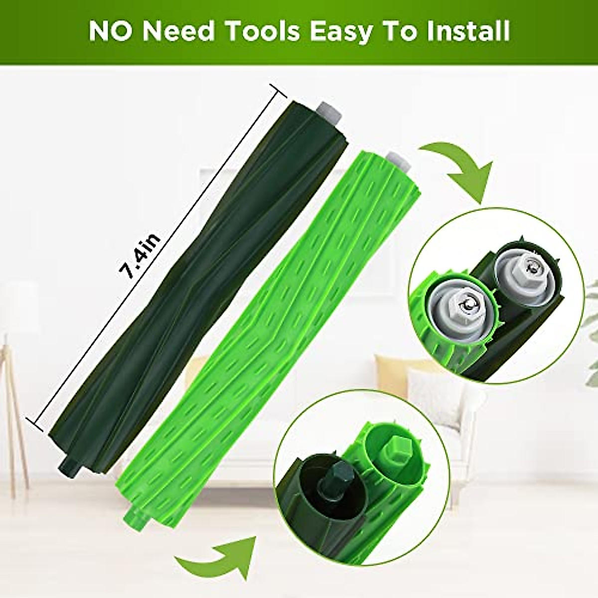 Replacement Parts for iRobot Roomba i7(7150) i7+(7550) i3(3150) i3+ i4 i4+ i6 i6+ i8 i8+ E5 E6 E7 Vacuum Cleaner (2+4+4)