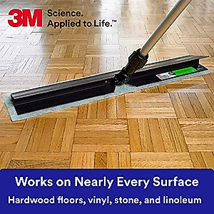 3M Easy Trap II Holder Flip Holder for 3M Easy Trap Duster Sweep and Dust Sheets, 35” Hook and Loop, Dust Remover Sweeper Mop Head, For Gyms, Bathrooms, Commercial Floors, 55936