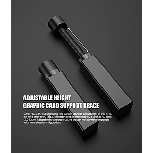 GPU Support Bracket,BERLAT Graphics Card GPU Brace Support,Adjustable Height Graphics Card Holder,Video Card Sag Holder Bracket, Universal VGA Graphics Card Holder - All-Aluminum Metal Material