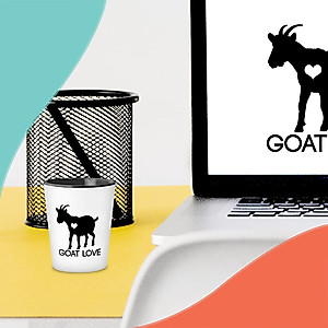 Bubble Hugs Animal Shot Glass 1.5oz - Goat Love - Cute Lover Farm