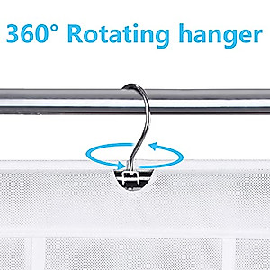 MISSLO 30 Pockets Dual Sided Hanging Baby Shoe Organizer for Closet with Rotating Hanger Hanging Shoe Shelves, White