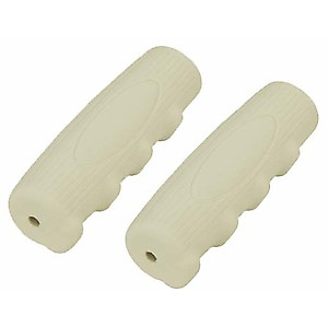 Grips Kraton Rubber 0214 White. Bike Grips, Bicycle Grips, lowrider Grips, Beach Cruiser Grips, Mountain Bike Grips