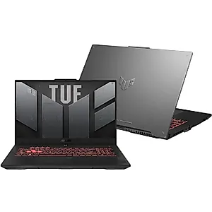 ASUS 2023 Gaming Laptop TUF AMD Ryzen 7 7735HS 8-Core NVIDIA Geforce RTX 4050 6 GB 64 GB DDR5 2 TB SSD 17.3" 1920x1080 144 Hz Win10 Home WiFi 6 Bluetooth 5.3 Backlit Keyboard 720p HD Camera