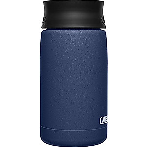 CamelBak Hot Cap Travel Mug, Insulated Stainless Steel, Perfect for taking coffee or tea on the go - Leak-Proof when closed - 12oz, Navy