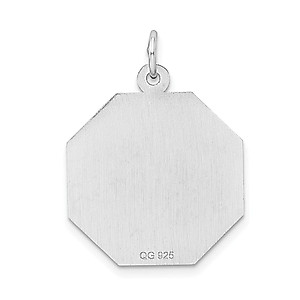 Auriga Fine Jewelry 925 Sterling Silver I'll Never Stop Loving You Pendant for Women (L- 1.11 Inch, W- 0.83 Inch)