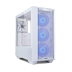 LIAN LI Lancool III RGB White Aluminum/SECC/Tempered Glass Gaming Case with 4 × 140 PWM Fans (ARGB)- LANCOOL 3R-W