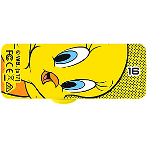 Emtec M700 Flash Drive, 16GB, Tweety Bird USB 2.0 Capless Slide-Open System