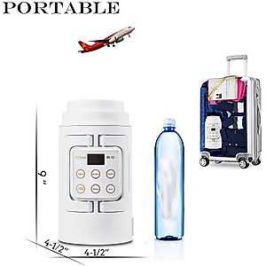 MiGoo Portable Stew Kettle Slow Cooker Electric Mini Travel 0.7L White Without Inner Liner Poach Boil Water Timing Keep Warm Multi-Use Low Power