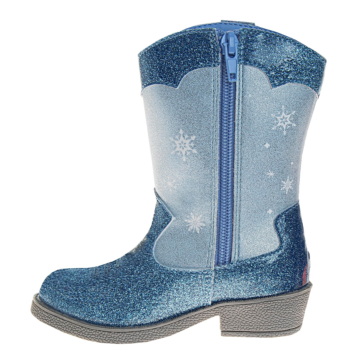 Disney Frozen Cowgirl Western Boots - Elsa and Anna cowboy boot - Blue (size 8 Toddler)