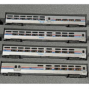 Kato USA, Inc. Viewliner II Sleeper, Baggage-Dorm, Diner 4 Car Set, Amtrak Phase III