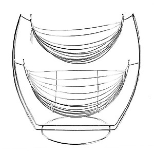 MyGift® Silver Metal 2 Tier Hammock Style Fruit Basket Bowl and Vegetable Produce Storage Rack Kitchen Counter Display Stand