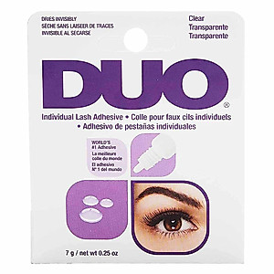 DUO Individual Lash Adhesive, for False Individual Lashes, Clear, 0.25 oz, 1-Pack