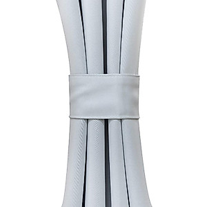 Spring Garden Home White Blackout Curtain for Door Window Room Darkening Thermal Panel Window Covering Blackout Drapery for Front Doors with Free Tieback, 1 Panel, 25 x 40 inch, Greyish White