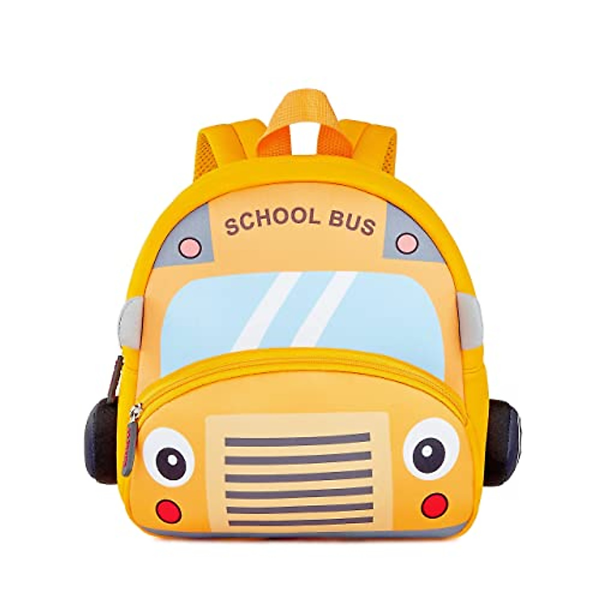 KK CRAFTS Preschool Backpack Toddler Neoprene Animal Schoolbag Lunch backpack for Kids Boys Girls(School Bus)