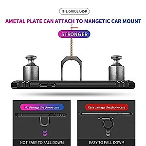 LeYi Black Phone Cases for iPhone 11, Compatible with iPhone 11 Phone Case with Screen Protector [2 Pack] for Men, Military-Grade Armor Magnetic Ring Kickstand for iPhone 11 6.1 inch, Graphite