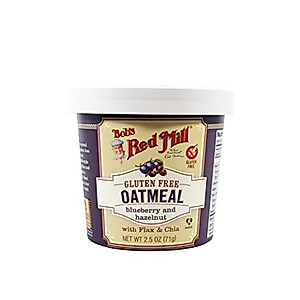 Bobs Red Mill Blueberry Hazelnut Oatmeal Cup, 2.5 Ounce (Pack of 12)