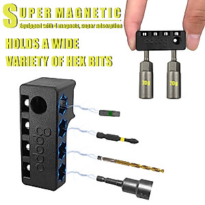 Magnetic 1/4-Inch Hex Bit Holders fit for Ryobi 18v Drill,Hex Screw Bit Storage on Side of Power Drill,Keep Bits Within Reach, Right Side