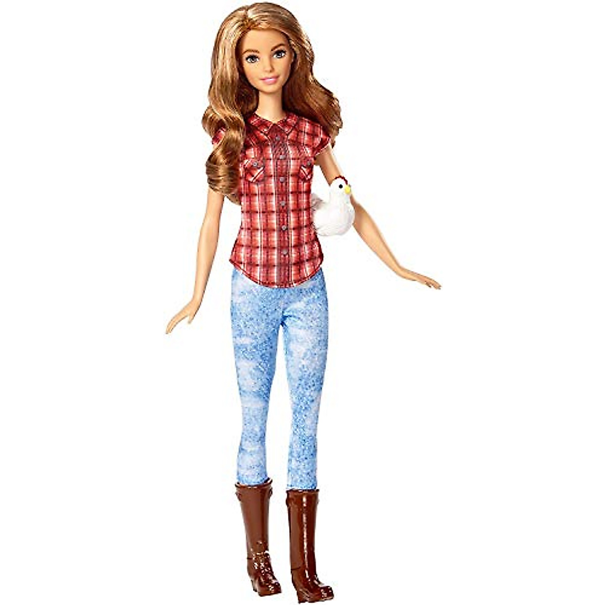Barbie Unknown Mattel Year 2016 Career 12" Doll As Farmer (Dvf53) with Chicken, Multicolor