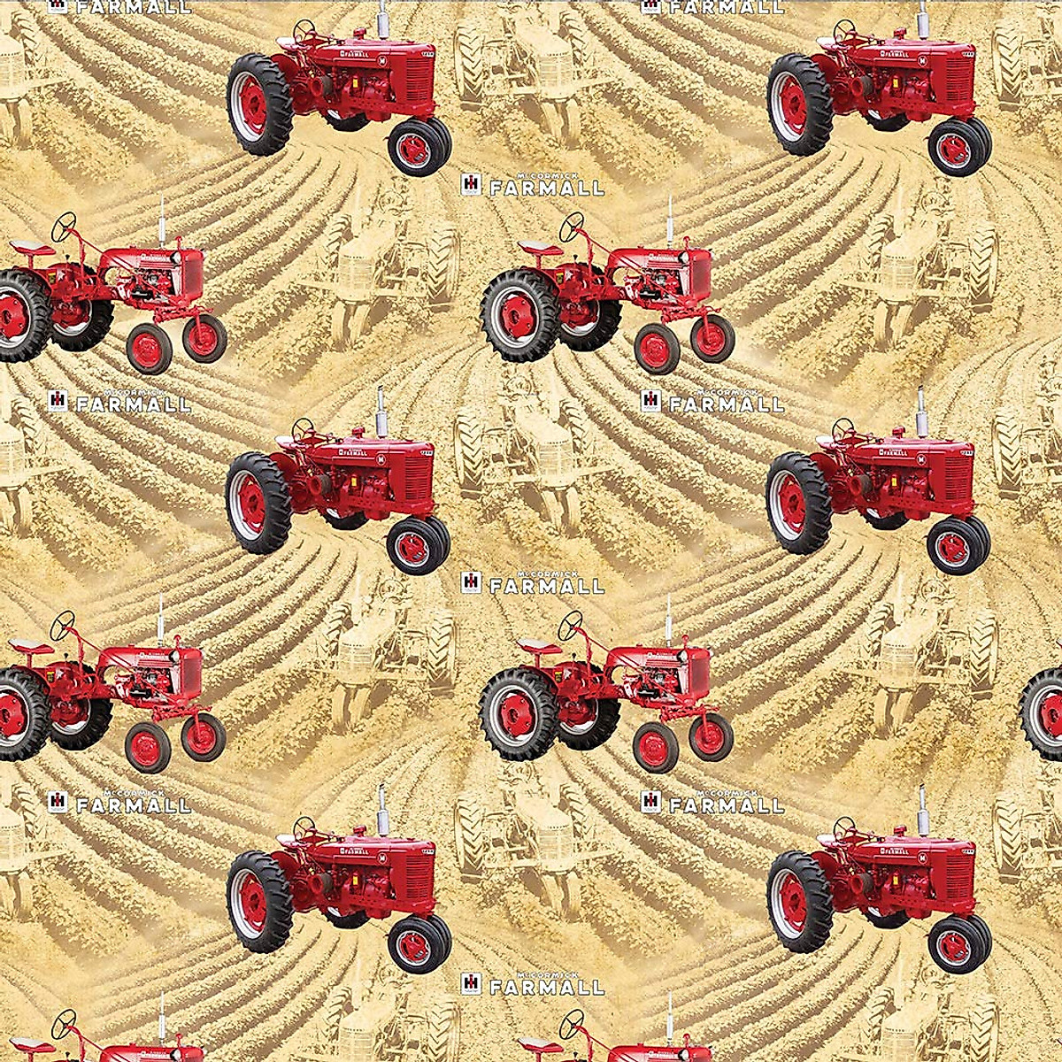 J&D Productions, Inc. Farmall IH Tractor Crib Sheet, Tan