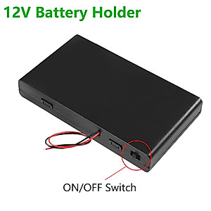 Aobao 3pcs 8 x AA 12V Battery Holder Case Box with ON/Off Switch and Leads Wire Cover