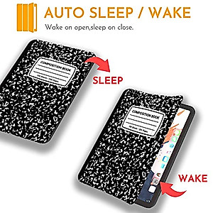 Hepix iPad Air 5th Generation Case iPad Air Case 4th Generation Notebook Composition iPad Air 4/5 Case with Pencil Holder 2022 2020 Black Book iPad Air 10.9 Case Cover Auto Sleep Wake