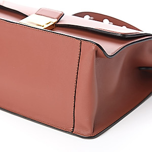 Fendi Kan U Rust Brown Calfskin Leather Large Shoulder Bag 8BT314