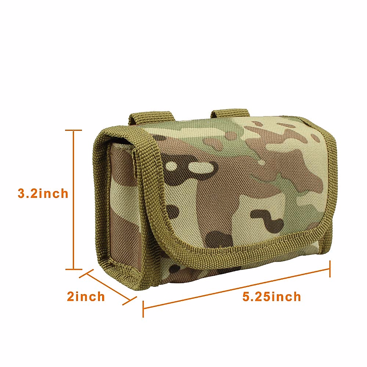 Gexgune Tactical 10 Rounds Shotshell Reload Holder Molle Pouch for 12 Gauge/20G Magazine Ammo Round Cartridge Holder Tactical Pouch