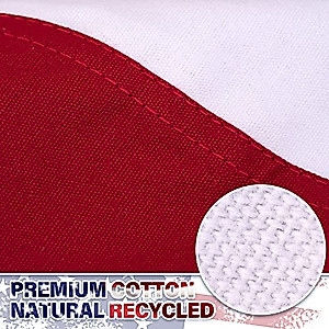 American Flag 3x5 ft 100% Cotton Made, Heavy Duty US Flag USA with Embroidered Stars, Sewn Stripes, Durable United States Flags Indoor House Flags