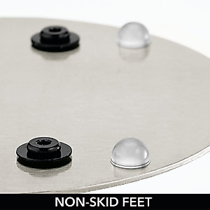 mDesign Tall Stainless Freestanding Towel Rack Holder - 2 Tier Minimalist Pedestal Hanger Holders for Kitchen and Bathroom - Racks for Bath, Hand, Dish, and Tea Towels or Washcloths - Satin