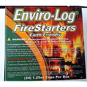 NEW Enviro-Log Environment Friendly Firestarters 2 PACK (48 firestarters) for Fireplace Wood Stove Fire Pit