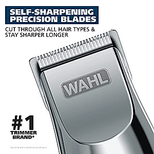 Wahl Clipper Rechargeable Beard Trimmer With Travel Lock, Self-sharpening Blades, and 10 Different Trimming Lengths – Model 9916-817V